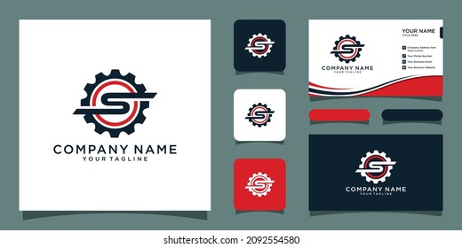 Letter S Gear Logo Design Template Stock Vector (Royalty Free) 2092554580