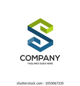 Letter S Geometric Logo Vector Stock Vector (Royalty Free) 1053067235 ...