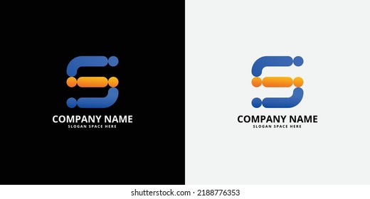 Letter S Gradient Logo Design Icon Stock Vector (Royalty Free ...