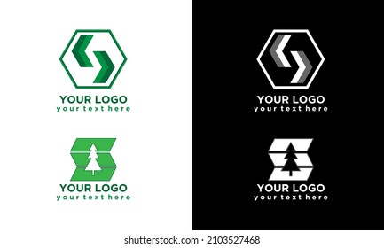Letter S Green Logo Template Design Stock Vector (Royalty Free ...