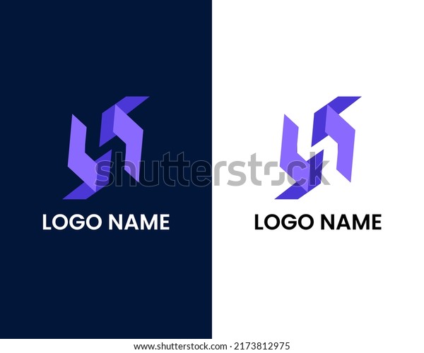 Letter S H Logo Design Template Stock Vector (Royalty Free) 2173812975 ...