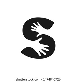 Letter S Hand Logo Design Template Stock Vector (Royalty Free ...