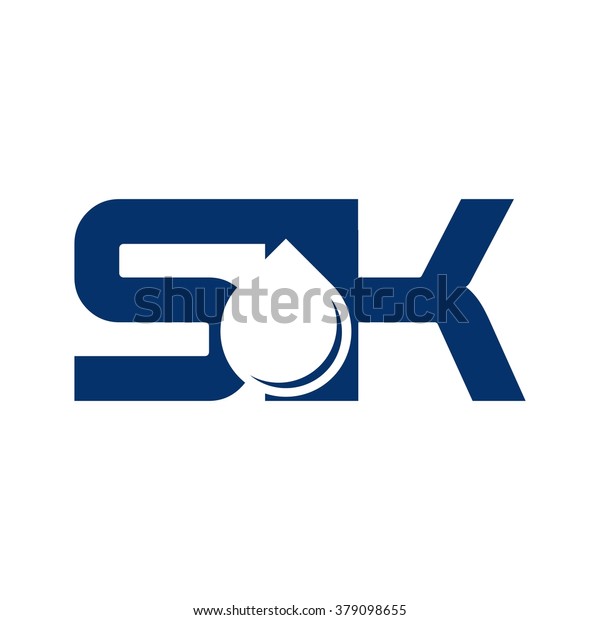 Letter S K Logo Vector Water Stock Vector (Royalty Free) 379098655 ...