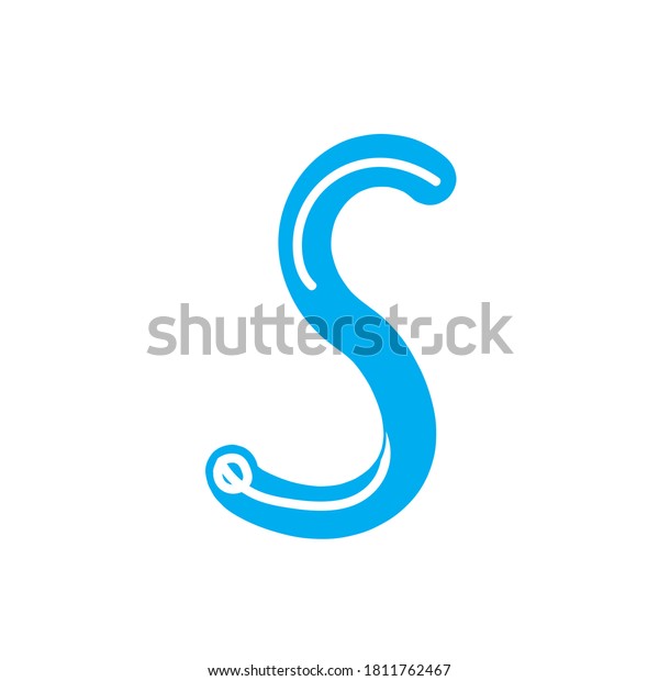 Letter S Latin Alphabet Isolated On Stock Vector (Royalty Free ...