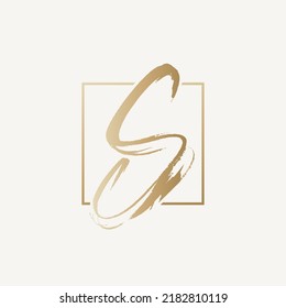 Letter S Logo Alphabet Initial Handwriting Stock Vector (Royalty Free ...