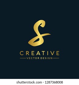 Letter S Logo Initial Gold Letter Stock Vector (Royalty Free ...