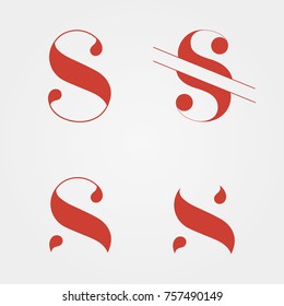 Letter S Logo Variants Initial Letter: เวกเตอร์สต็อก (ปลอดค่าลิขสิทธิ์ ...