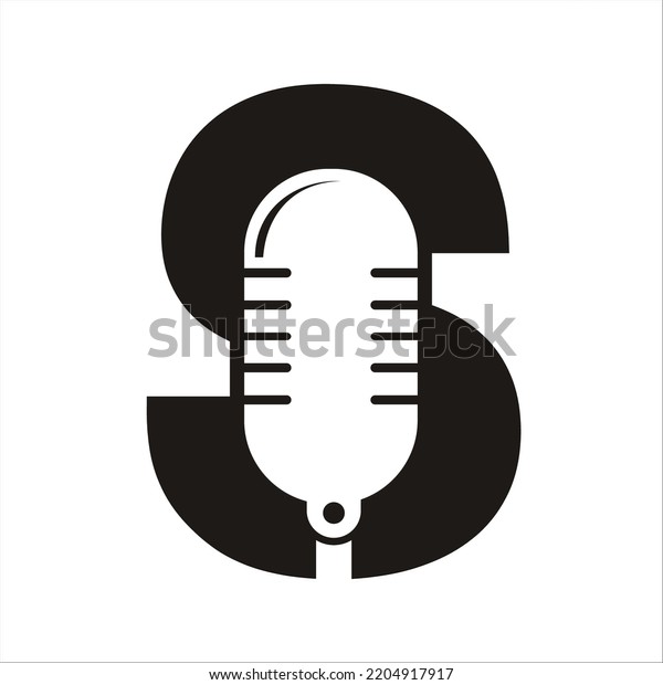 Letter S Microphone Middle Stock Vector (Royalty Free) 2204917917 ...