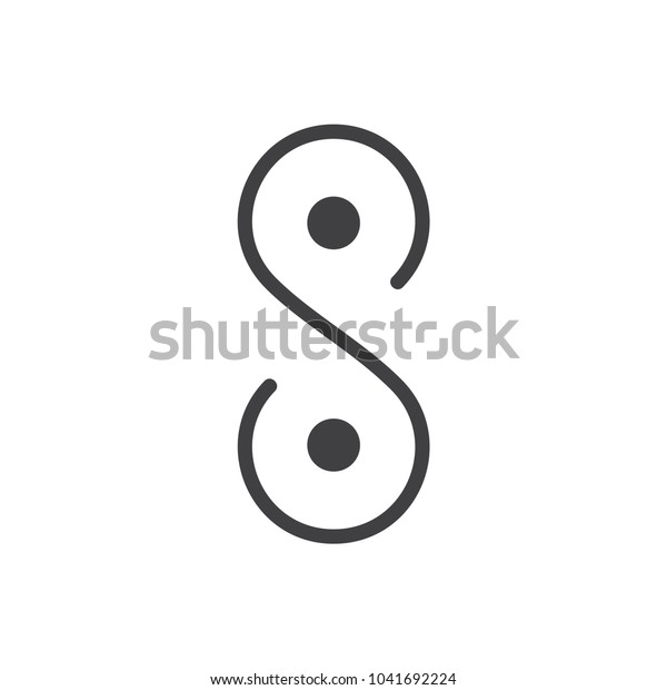 Letter S Number 8 Dots Lines Stock Vector (Royalty Free) 1041692224 ...