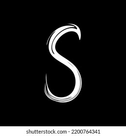 Letter S On Black Background Stock Vector (Royalty Free) 2200764341 ...