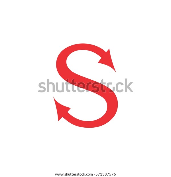 Letter S Opposite Arrows Logo Symbol Stock Vector (Royalty Free ...