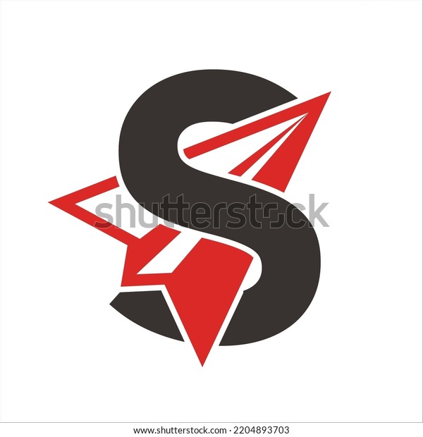 Letter S Paper Plane Stock Vector (Royalty Free) 2204893703 | Shutterstock
