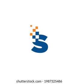 Letter S Pixel Logo 001 Stock Vector (Royalty Free) 1987325486 ...