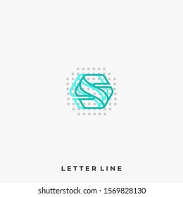 Letter S Polygon Illustration Vector Template Stock Vector (Royalty ...