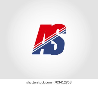 Letter S Red Blue Combination Logo Stock Vector (Royalty Free ...