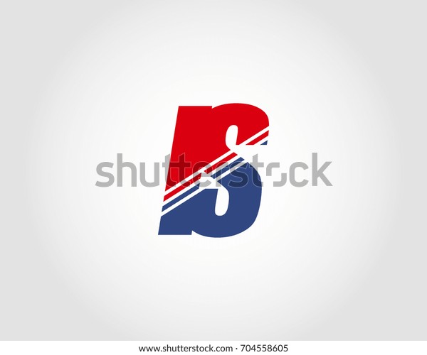 Letter S Red Blue Combination Logo Stock Vector (Royalty Free ...