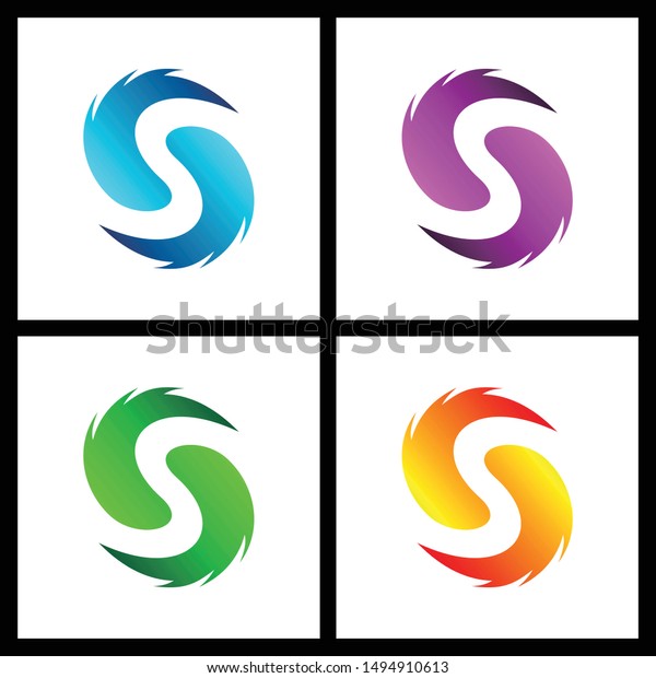 Letter S Simple Logo Icon Design Stock Vector (Royalty Free) 1494910613 ...
