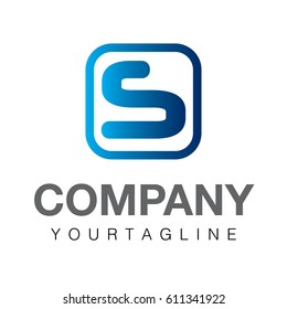 Letter S Square Element Logo Design Stock Vector (Royalty Free ...