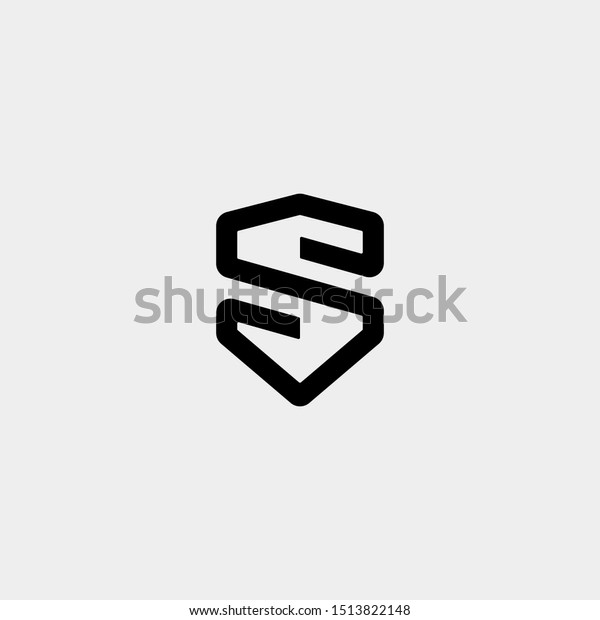 Letter S Ss Shield Logo Design Stock Vector (Royalty Free) 1513822148 ...