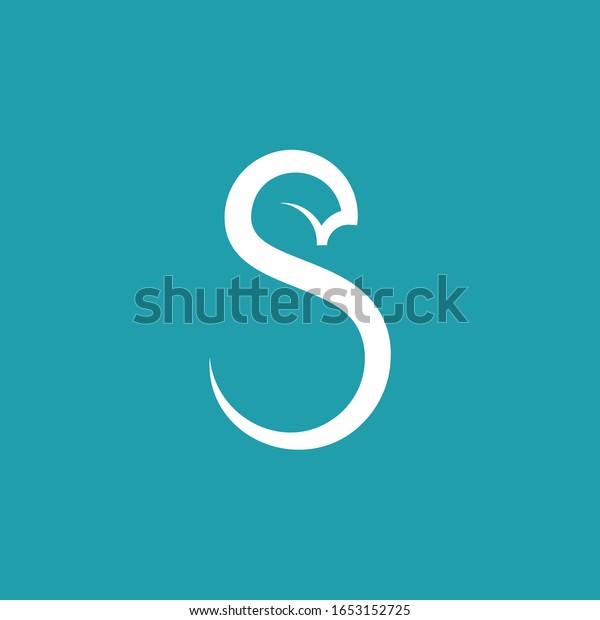 Letter S Swan Monogram Logo Stock Vector (Royalty Free) 1653152725 ...