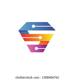 Letter S Tech Logo Vector Stock Vector (Royalty Free) 1308406765 ...