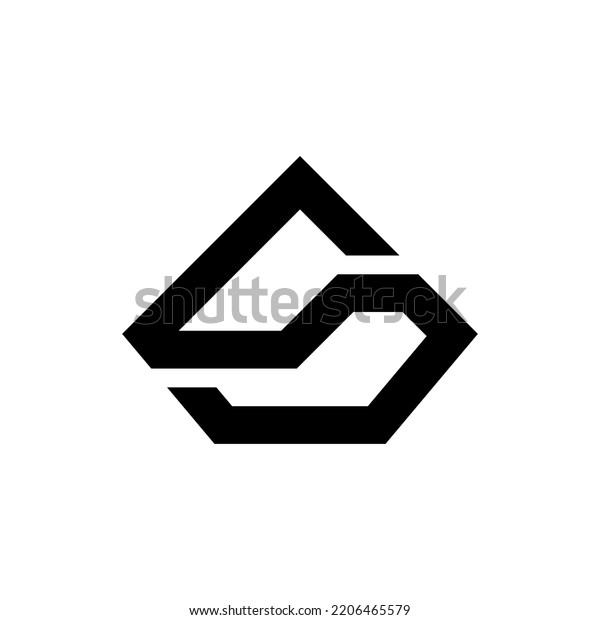 Letter S Triangle Geometric Symbol Simple Stock Vector (Royalty Free ...