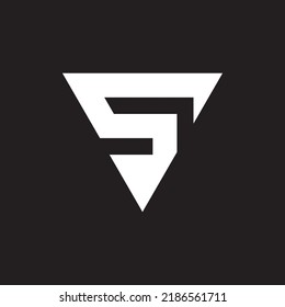 Letter S Triangle Logo Design Vector Stock Vector (Royalty Free ...
