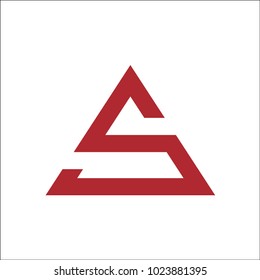 Letter S Triangle Logo Vector Color Stock Vector (Royalty Free ...