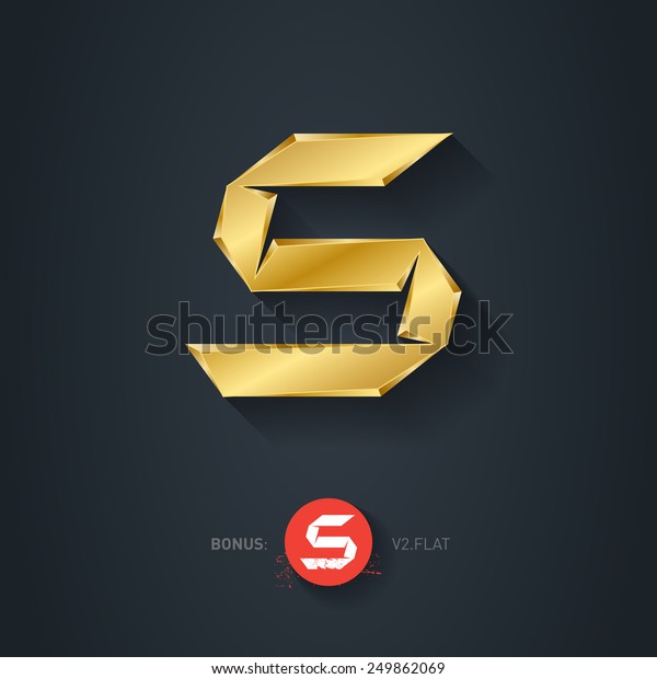 Letter S Vector Gold Font Elegant Stock Vector (Royalty Free) 249862069 ...