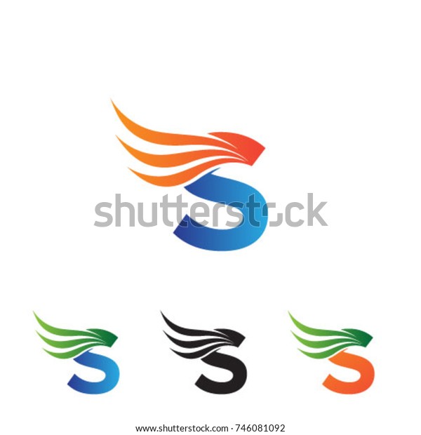 Letter S Wing Flying Logo Icon 库存矢量图（免版税）746081092 | Shutterstock