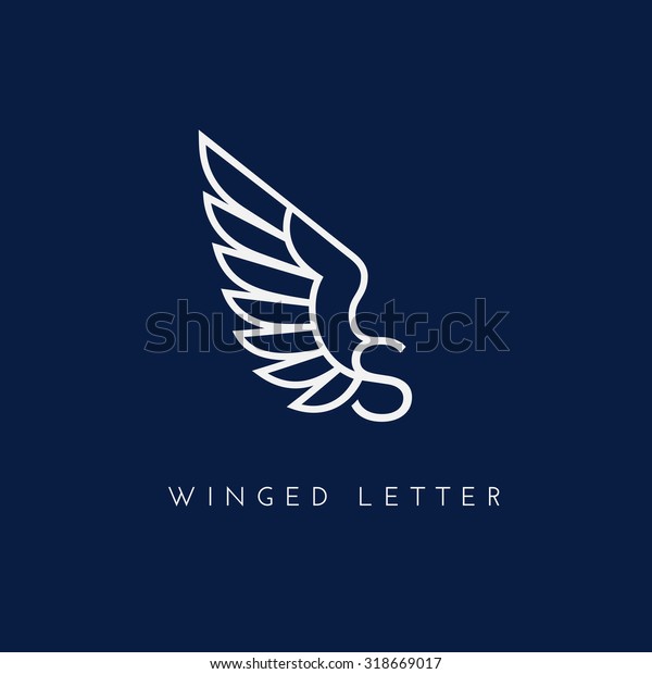 Letter S Wing Template Logo Label Stock Vector (Royalty Free) 318669017 ...