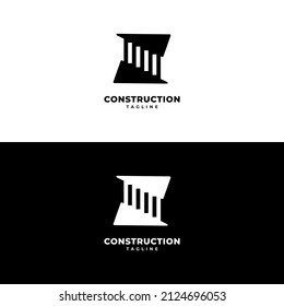 Letter S Z Construction Logo Concept Stock Vector (Royalty Free ...