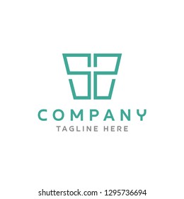 Letter S2 Logo Simple Line Geometric Stock Vector (Royalty Free ...