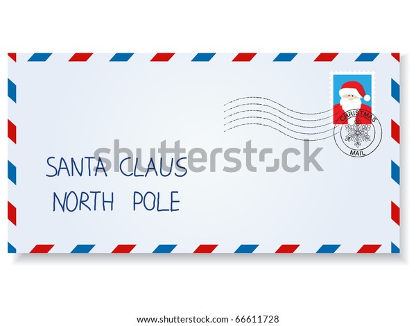 Letter Santa Claus Stamps Postage Marks Stock Vector (Royalty Free ...