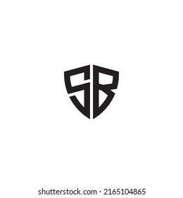 Letter Sb Shield Logo Created Neatly Stock Vector (Royalty Free ...