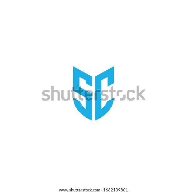 Letter Sc Logo Design Template Vector Stock Vector (Royalty Free ...