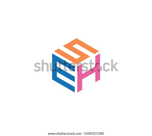 Letter Seh Logo Hexagon Logo Stock Vector (Royalty Free) 1040321380 ...