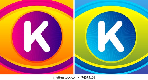 Letter Set Eye Icon Background Vector Stock Vector (Royalty Free ...