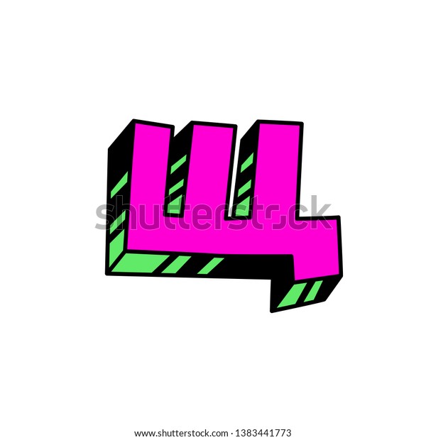 Letter Sh Cartoon Style Vector Bulk Stock Vector (Royalty Free ...