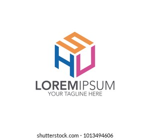 Letter Shu Logo Three Letter Icon Stock Vector (Royalty Free ...