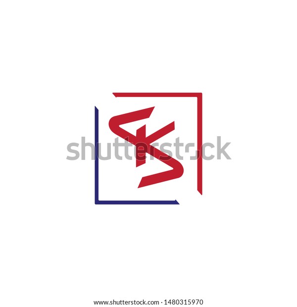 Letter Sk New Logo Vector Stock Vector (Royalty Free) 1480315970 ...