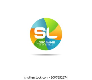 Letter Sl Modern Shape Logo Design Stock Vector (Royalty Free ...