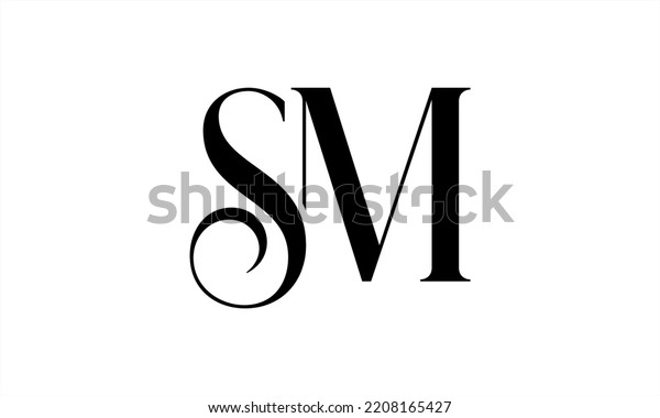 Letter Sm Logo Design Sm Logo Stock Vector (Royalty Free) 2208165427 ...