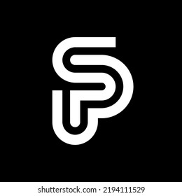 Letter Sp Creative Monogram Logo Design Stock Vector (Royalty Free ...