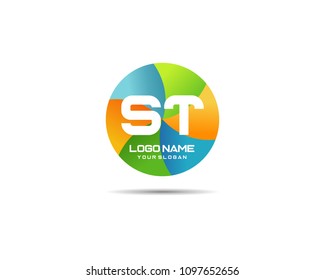 Letter St Modern Shape Logo Design Stock Vector (Royalty Free ...