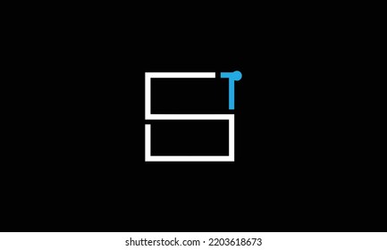 Letter St Tech Logo Design Template Stock Vector (Royalty Free ...