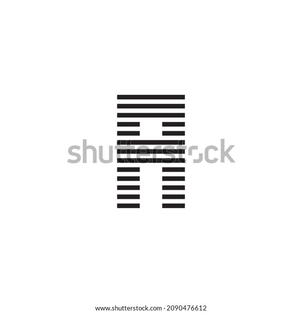letra A rayas símbolo simple vector: vector de stock (libre de regalías ...