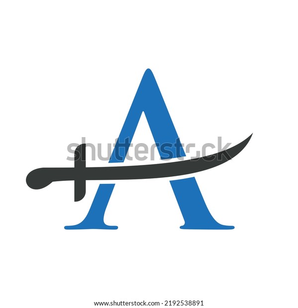 Letter Swords Logo Vector Template Swords Stock Vector (Royalty Free ...