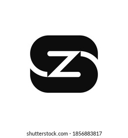 Letter Sz Initial Logo Template Stock Vector (Royalty Free) 1856883817