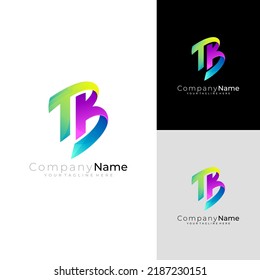 Letter T B Logo Design Vector Stock Vector (Royalty Free) 2187230151 ...